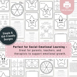 Emotion Coloring Book for Kids| Feelings Activity Workbook| Printable ...