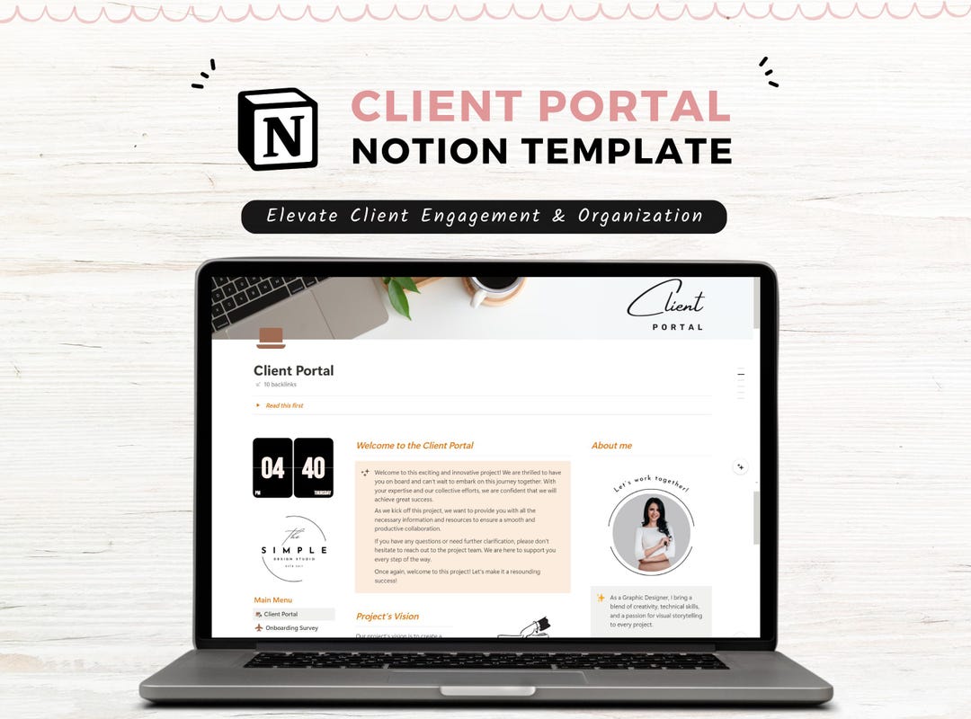 Notion Template Client Portal Notion Client Dashboard Project Tracker ...