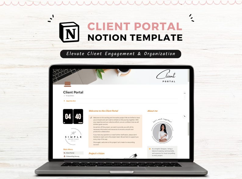 Notion Template Client Portal Notion Client Dashboard Project Tracker Client Onboarding Notion ...
