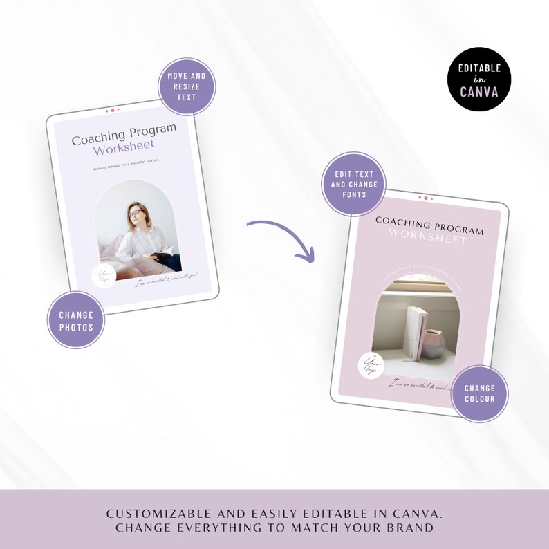 Coaching Session Worksheets, Coaching Worksheet Canva Templates for ...