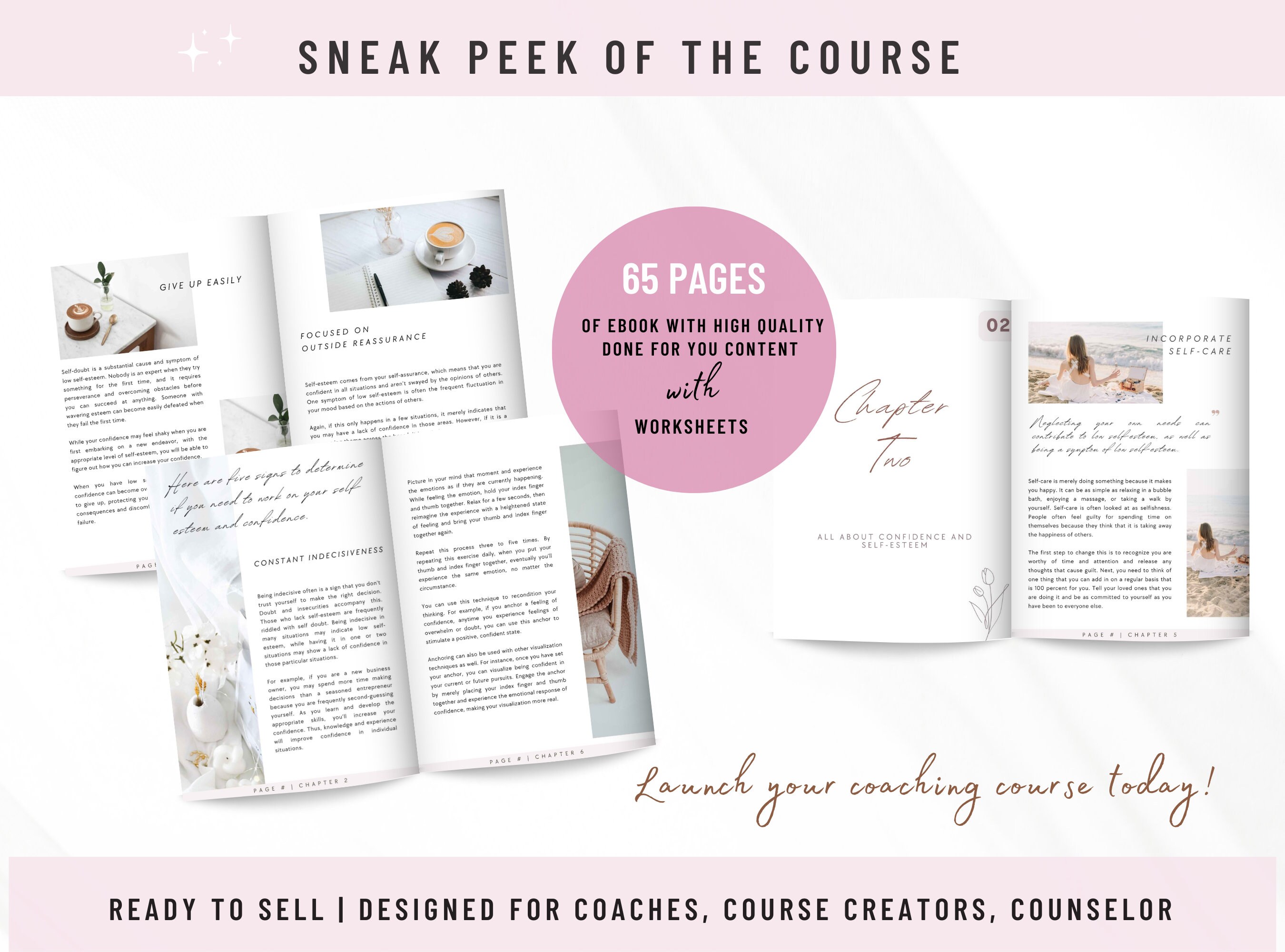 Done for You Self Confidence Brandable Coaching Program Ebook for Life Coach, Self Love Coach ...