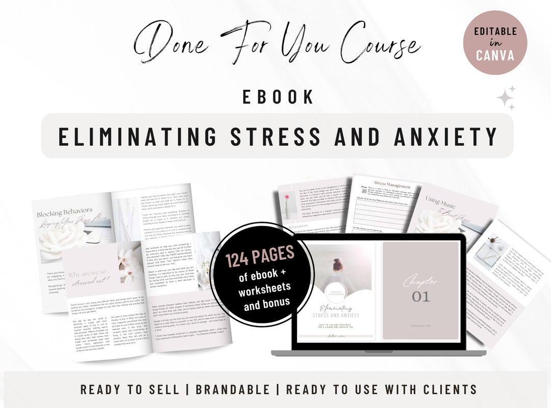 Done for You Stress and Anxiety Coach Workbook, Stress Ebook, Brandable ...