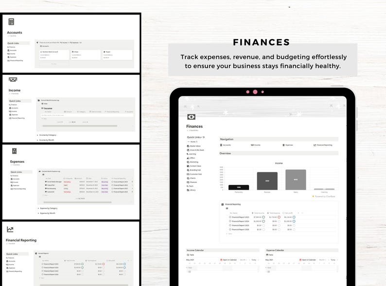 Notion Business Planner Notion Template Business Dashboard Notion ...