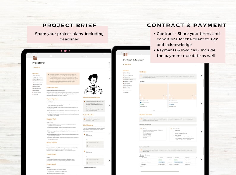 Notion Template Client Portal Notion Client Dashboard Project Tracker ...