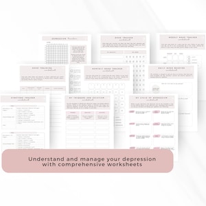 Depression Worksheets| Printable Journal| Self Love Coaching Tools ...