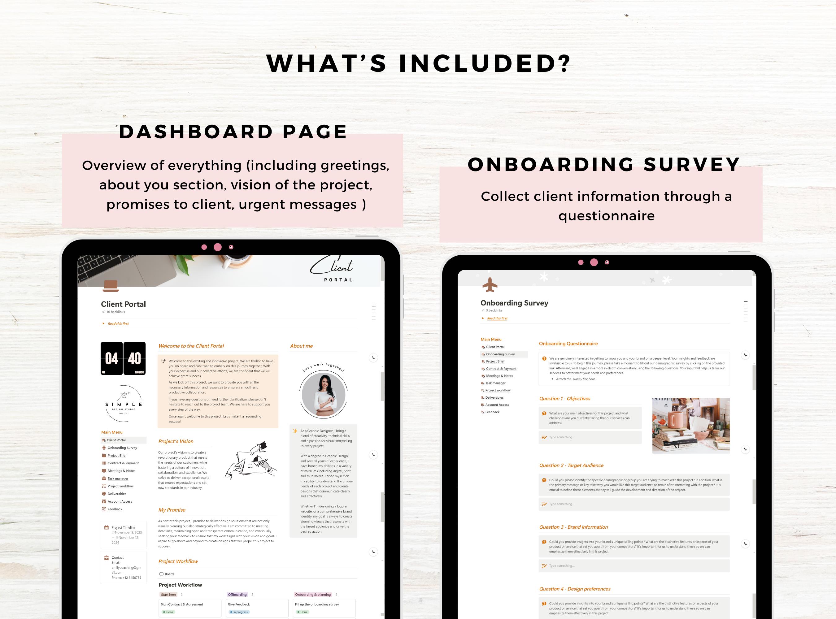 Notion Template Client Portal Notion Client Dashboard Project Tracker ...