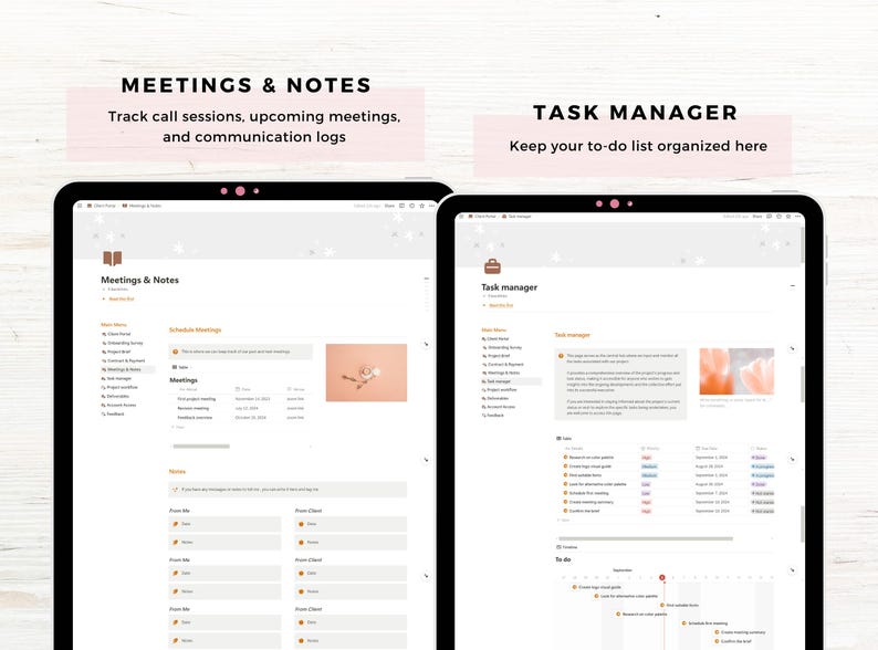 Notion Template Client Portal Notion Client Dashboard Project Tracker Client Onboarding Notion ...