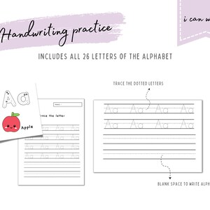 Alphabet Letter Tracing Kids Activity Homeschool Worksheets Preschool ...