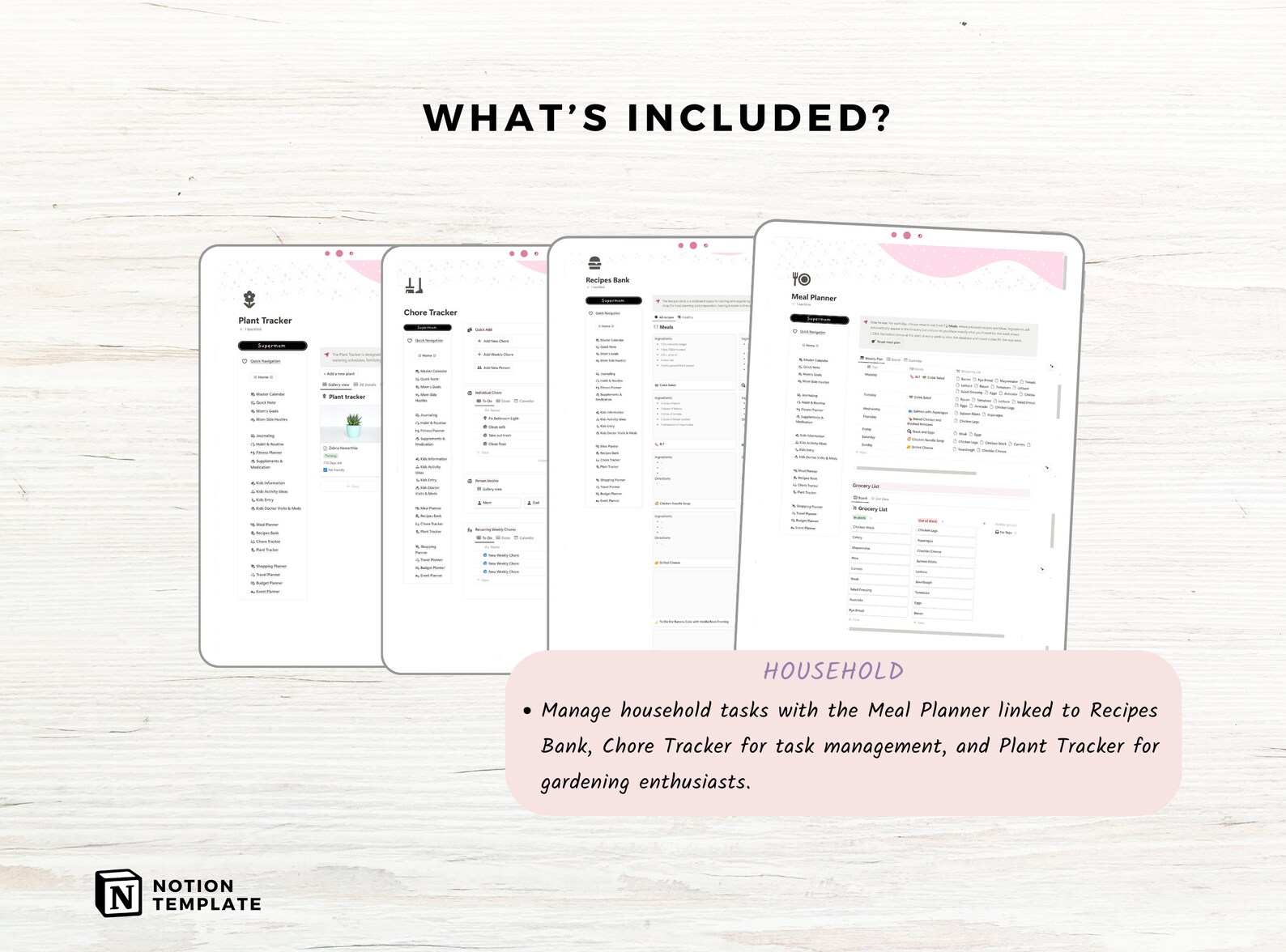 Mom Planner Notion Template, Notion Planner Mom, Busy Mom Household ...