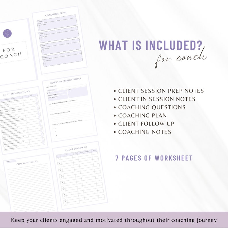 Coaching Session Worksheets Coaching Worksheet Canva Templates for ...