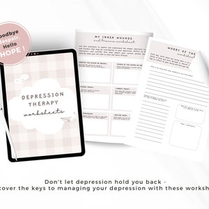 Depression Worksheets| Printable Journal| Self Love Coaching Tools ...