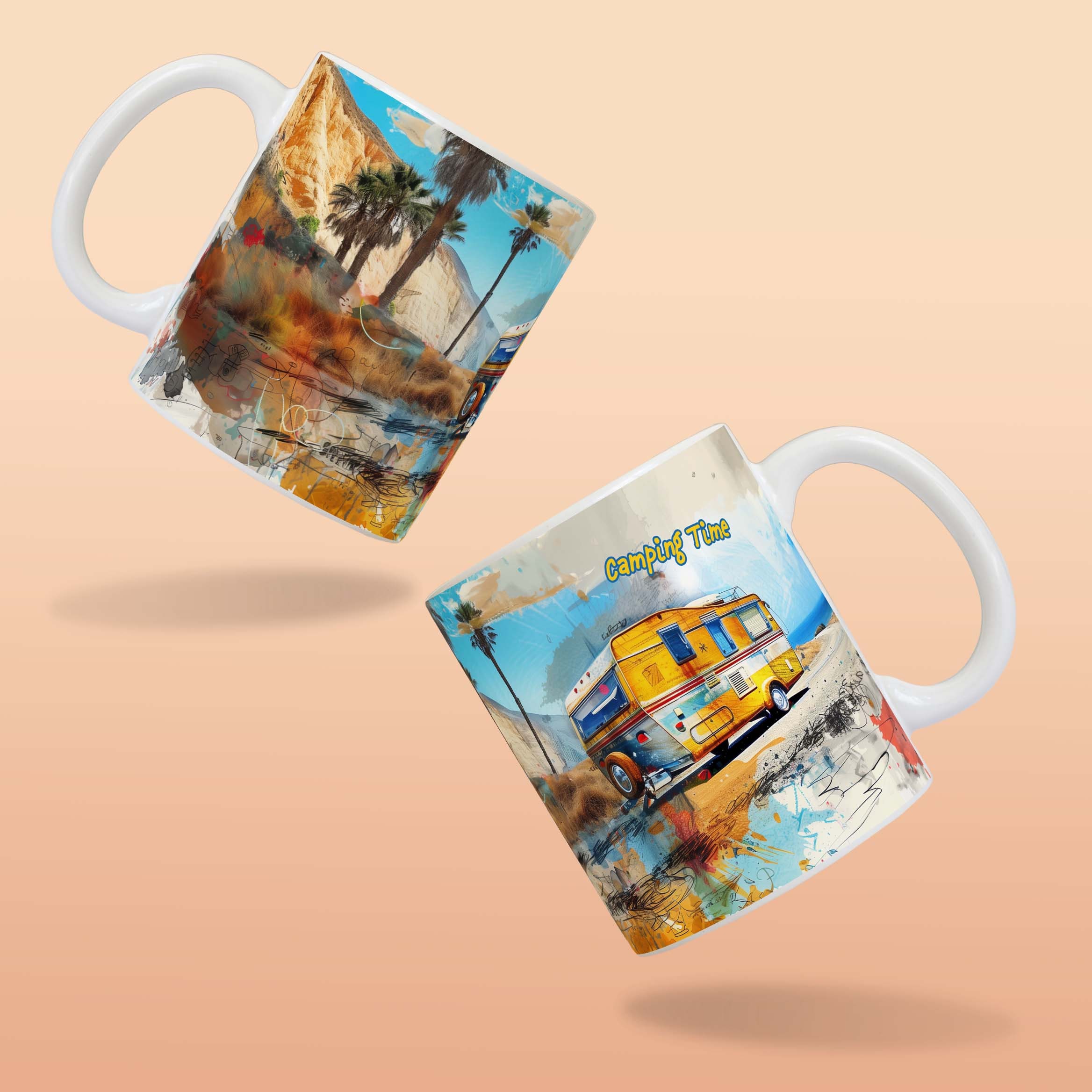 Caravan Mug Sublimation Design – Camping Time Quote – 11 Oz & 15 Oz PNG ...