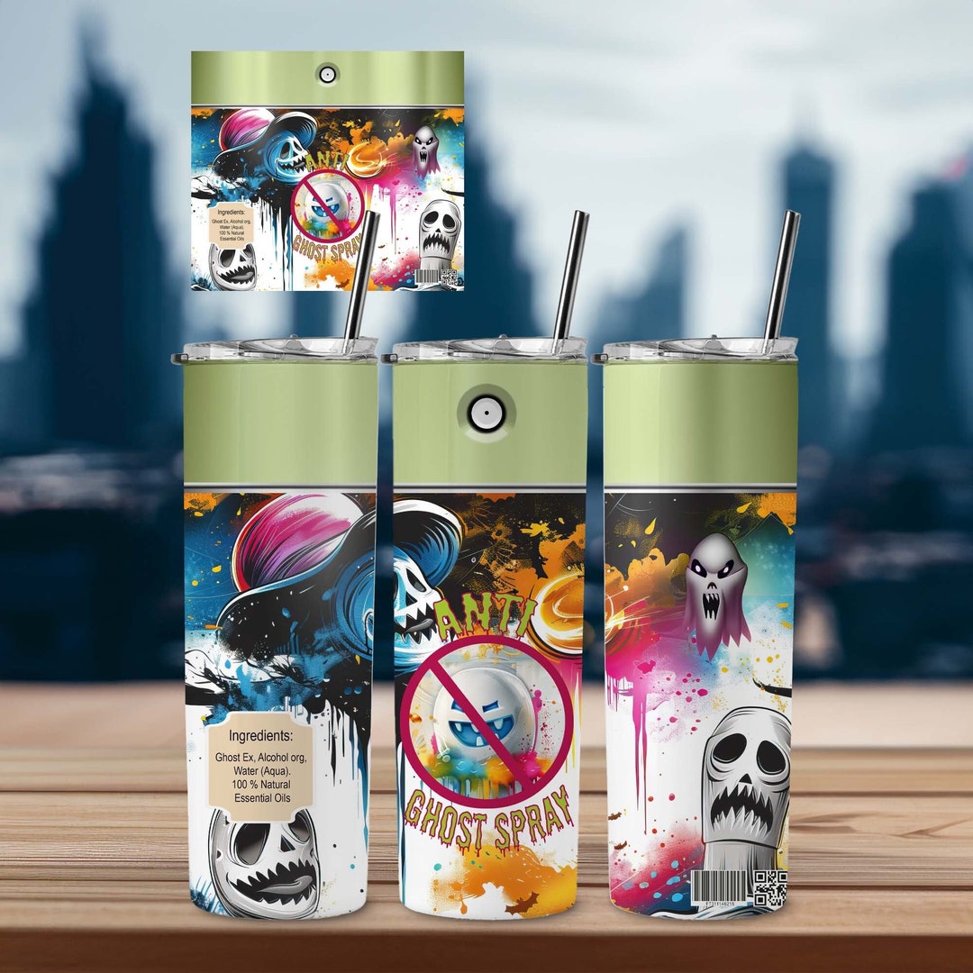 Anti Ghost Spray Tumbler Sublimation Design Seamless Anti Ghost Funny ...