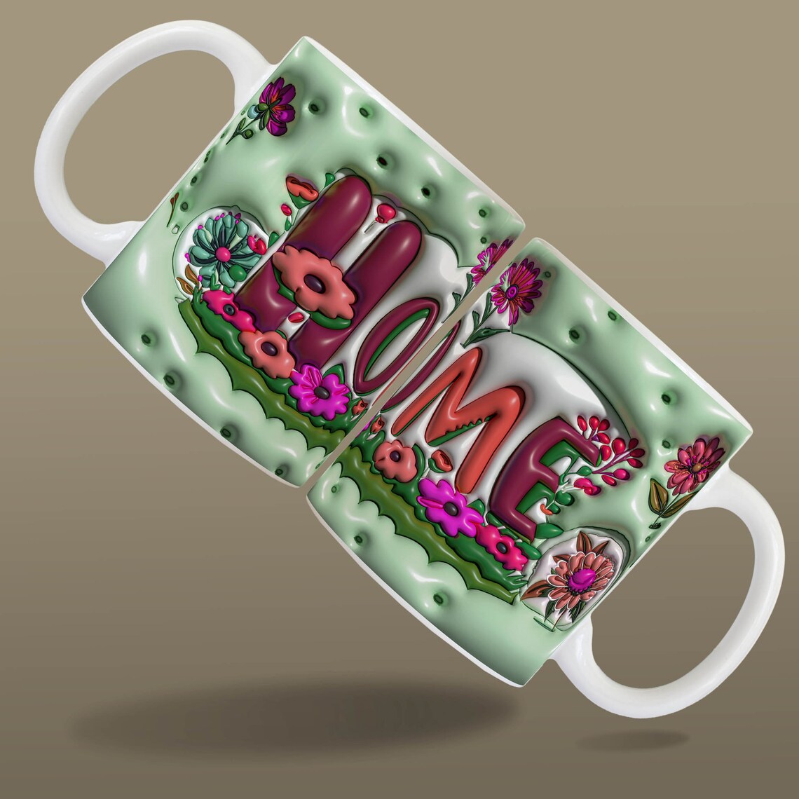 Home 3D Inflated Design | 3D Mugs Sublimation Design | Home Sublimation ...
