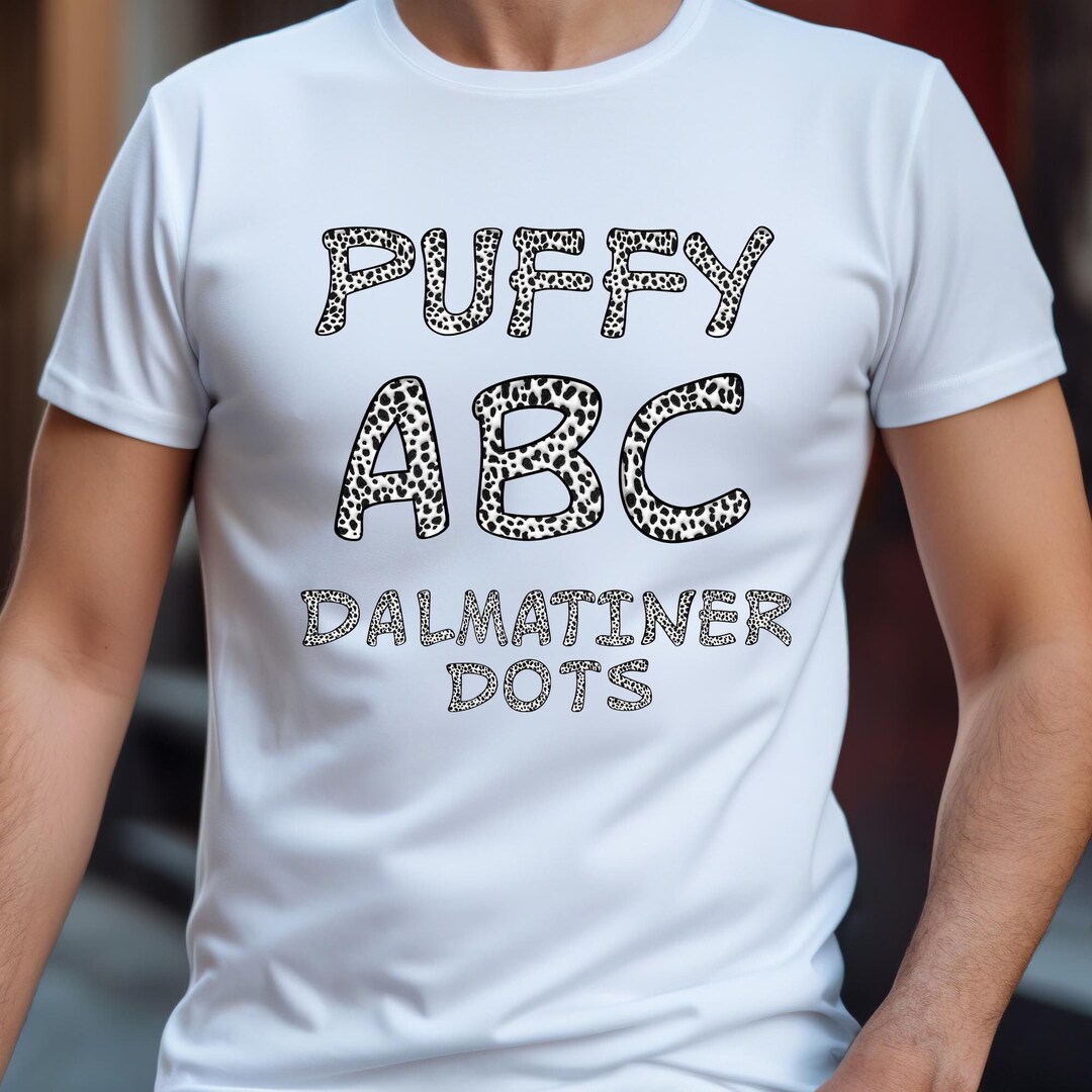 Dalmatian Alphabet Sublimation Clipart – 26 Puffy Letters PNG Bundle ...