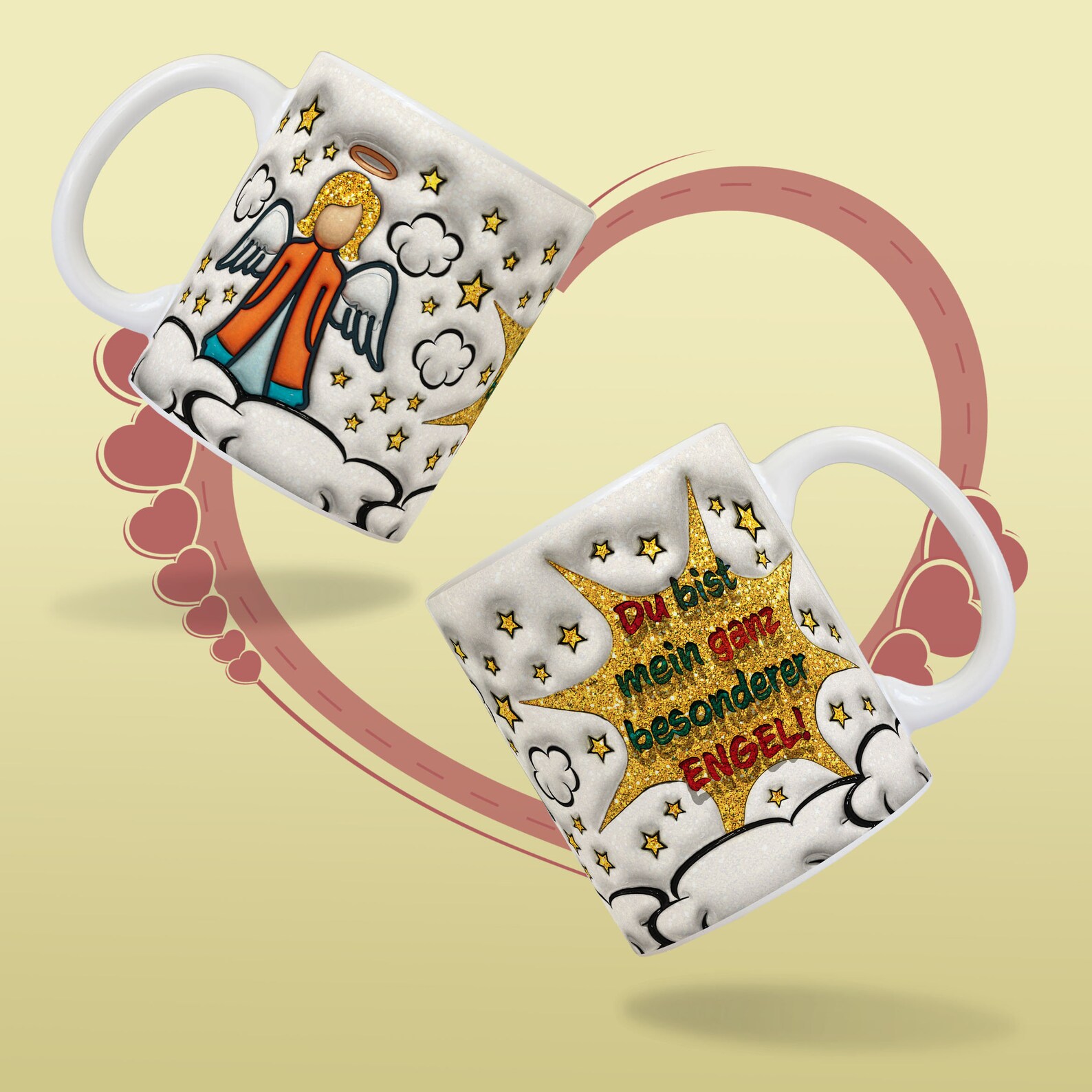 Guardian Angel 3D Mug Design – Inflated Sublimation Design as Print ...