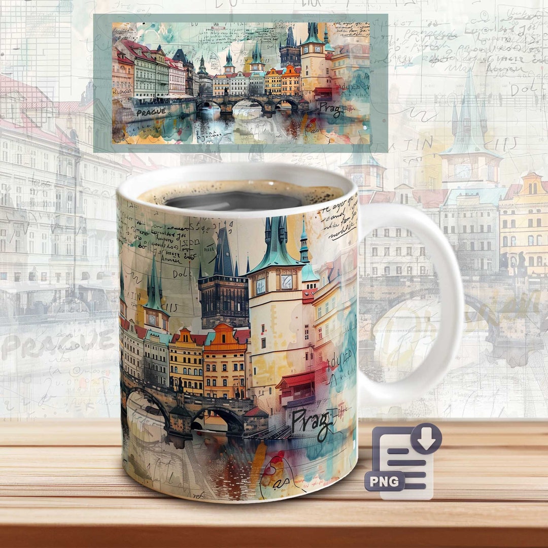 Prague Mug Sublimation Template – City Print Template | PNG Download ...