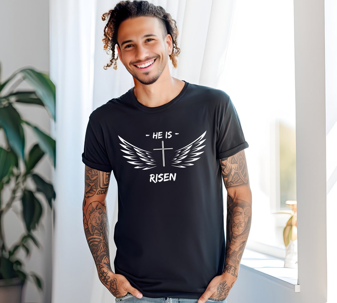 He is Risen Christian Easter Shirts, Christian Apparel, Resurrection T Shirt, Easter Graphic Tee ...