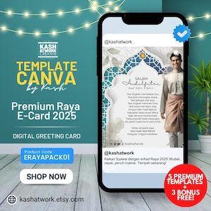 Premium E-kad Raya 2025 by Kash – Customizable Digital Eid Greeting ...