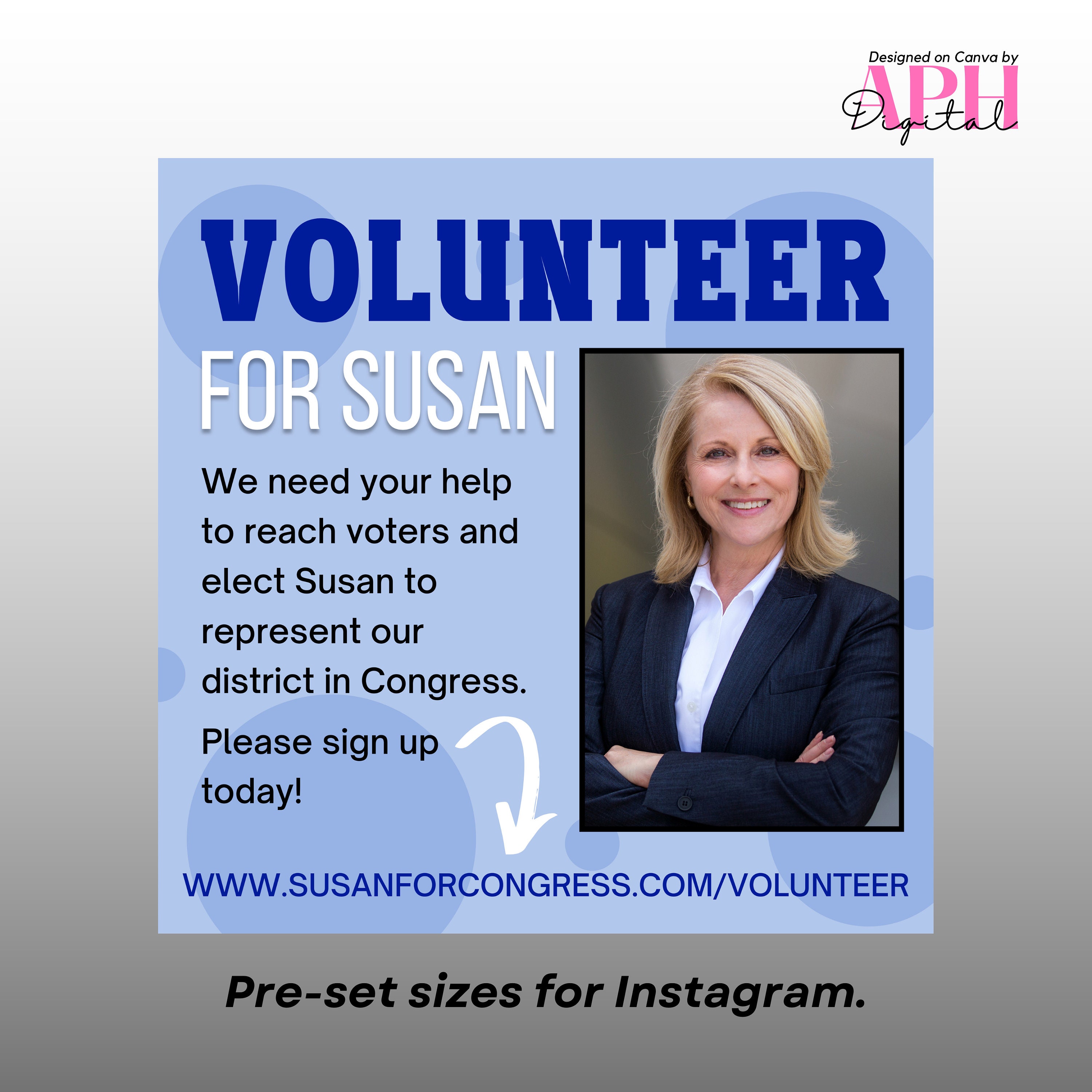 Social Media Graphic Templates for Political Campaign Volunteer ...