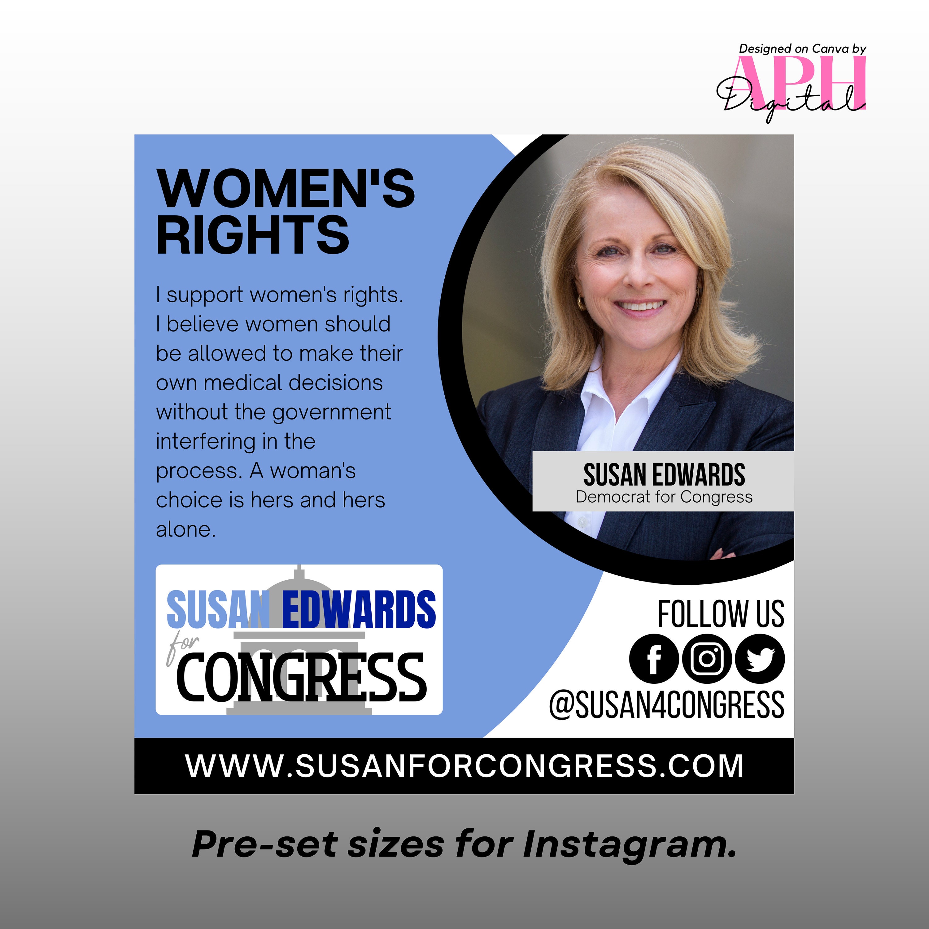Social Media Graphic Templates for Political Campaign Issues - Etsy