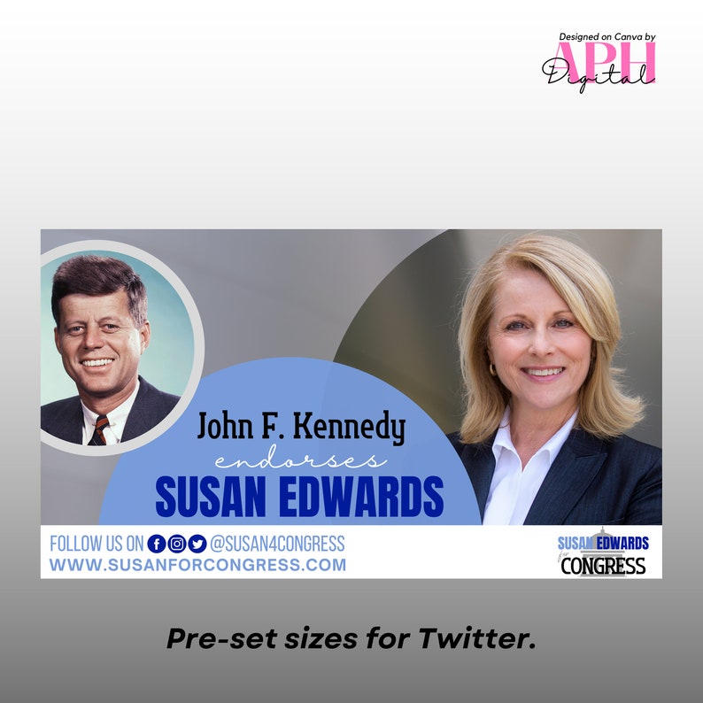 Social Media Graphic Templates for Political Campaign Endorsements - Etsy