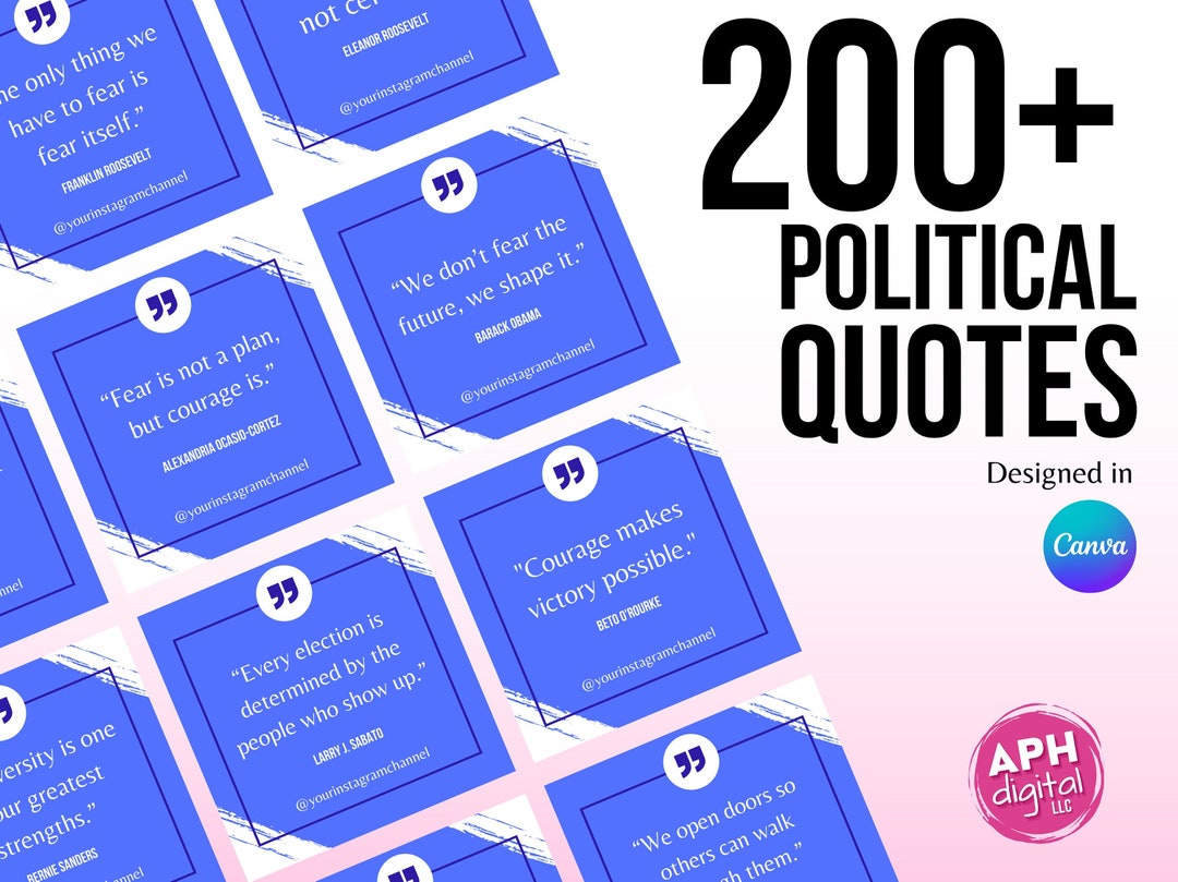 Political Quote Canva Graphic Template for Instagram and Facebook ...