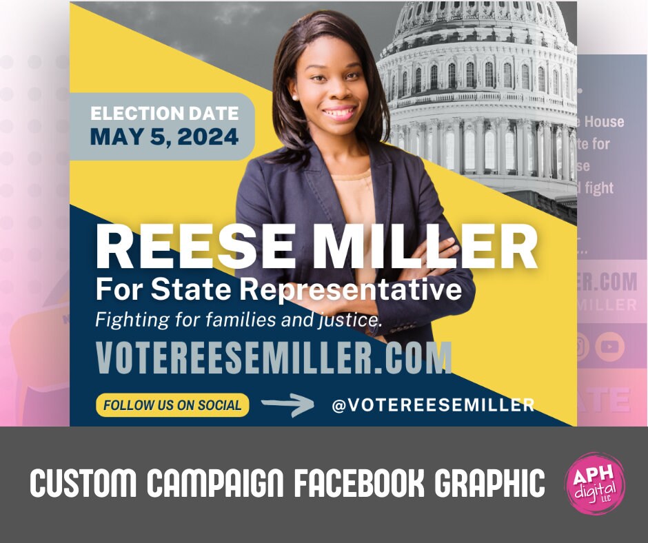 Political Campaign Facebook Templates, Printable Election Design, DIY ...
