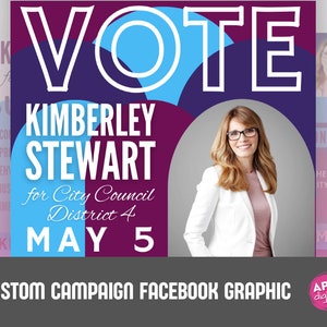 Political Campaign Facebook Templates, Printable Election Design, DIY ...