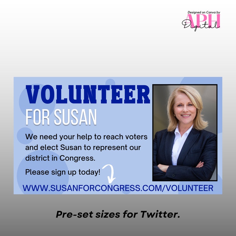 Social Media Graphic Templates for Political Campaign Volunteer ...