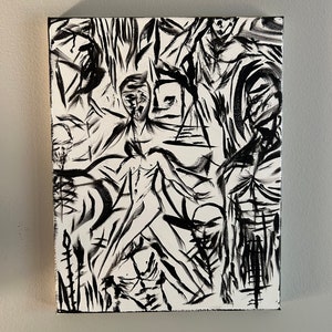 One of One Acrylic Painting “famine” | Artbywayj - Etsy