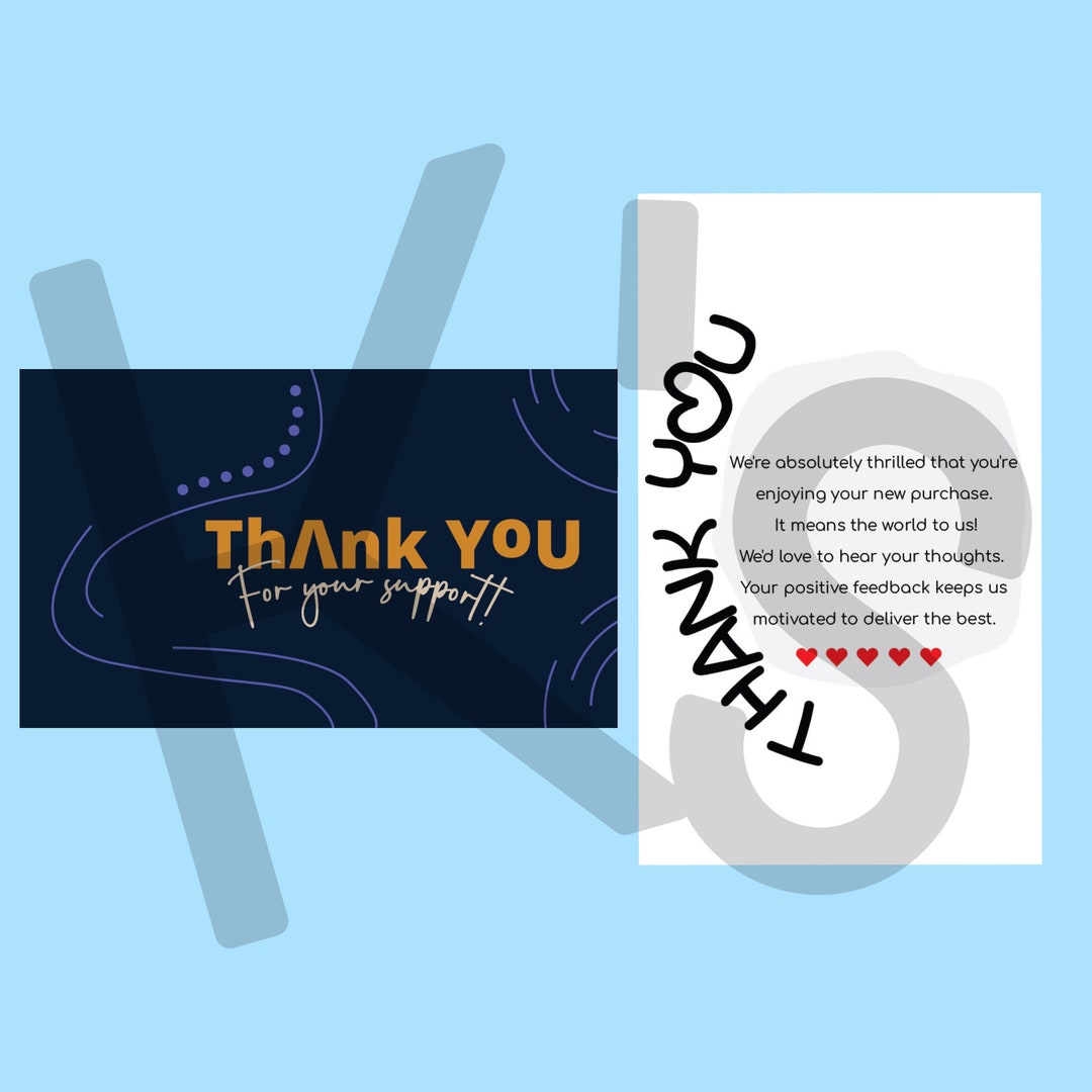50 Thank You for Your Order Cards for Small Business ebay, Etsy, Amazon ...