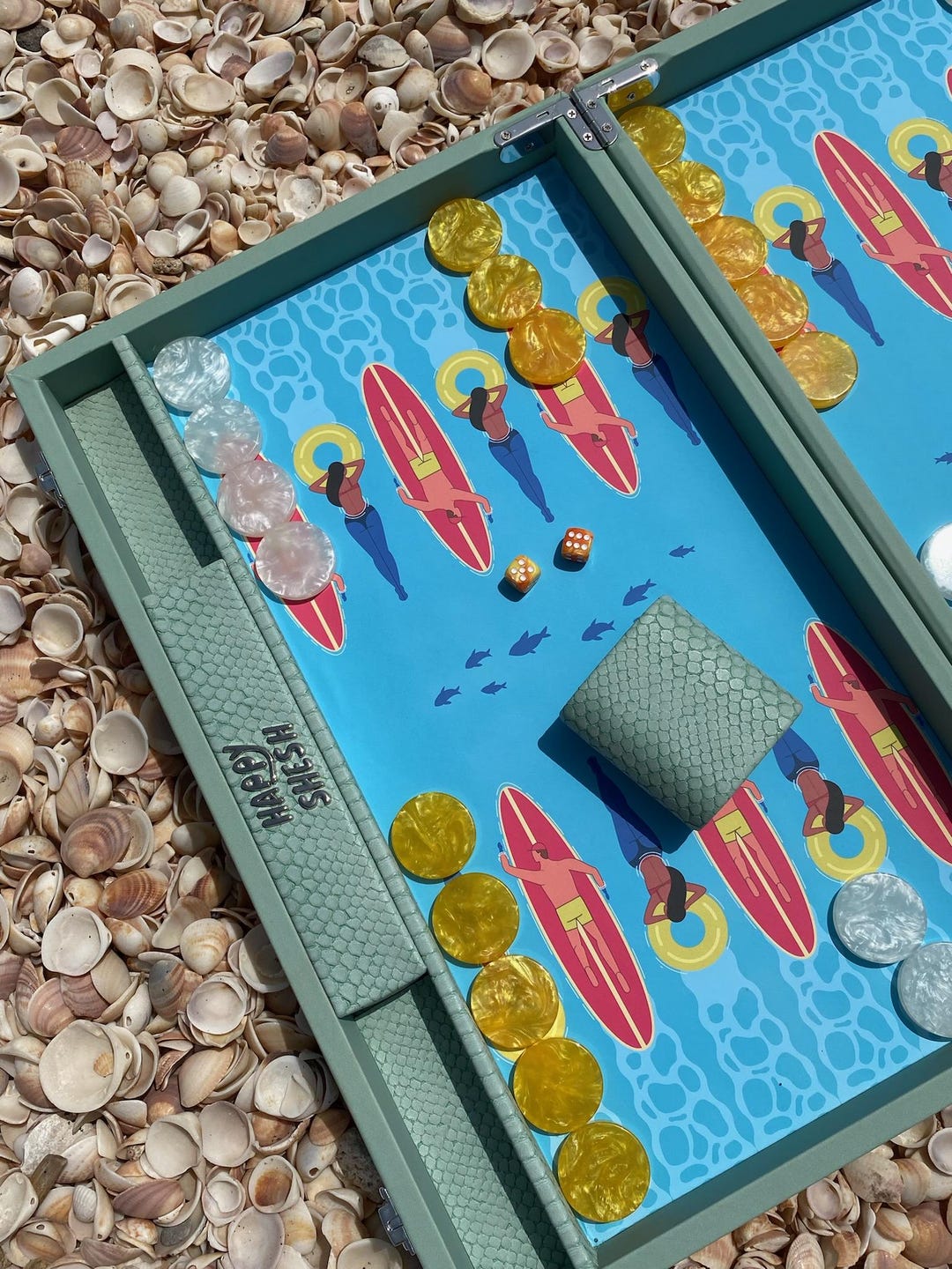 Luxurious Artisan Vegan Leather Backgammon Set Limited Edition Happy Summer Set - Etsy