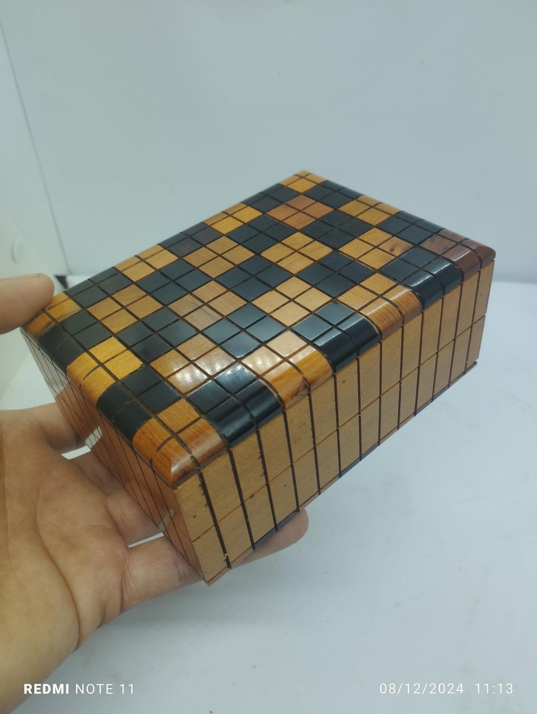 Luxury Burl Wooden Puzzle Box - Handmade Moroccan Secret Jewelry Box ...
