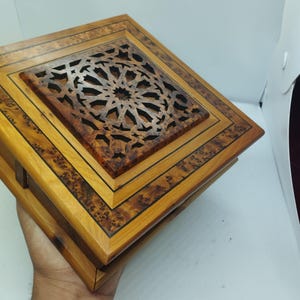 Moroccan Puzzle . Secret Opening Wooden Jewelry Box, Secret Opening ...