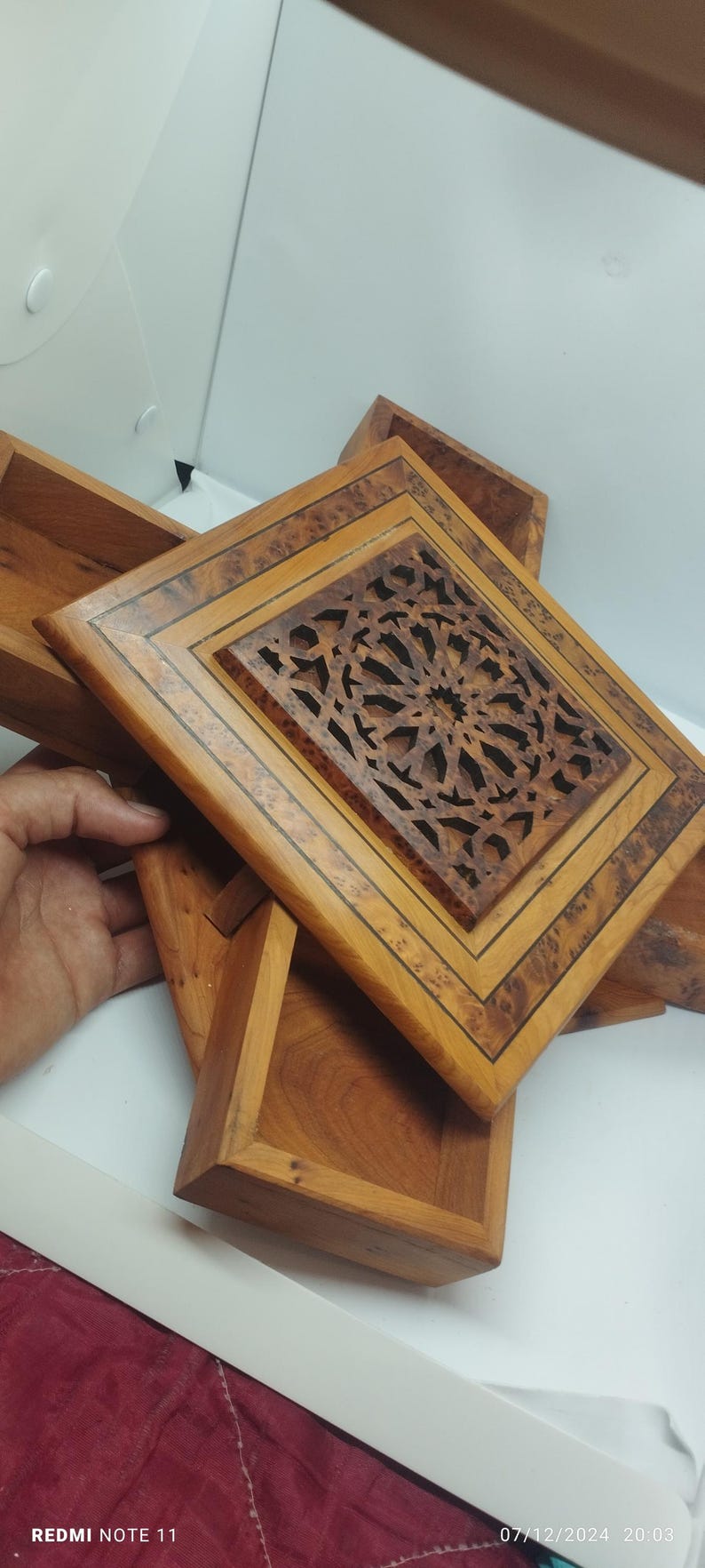 Moroccan Puzzle . Secret Opening Wooden Jewelry Box, Secret Opening ...
