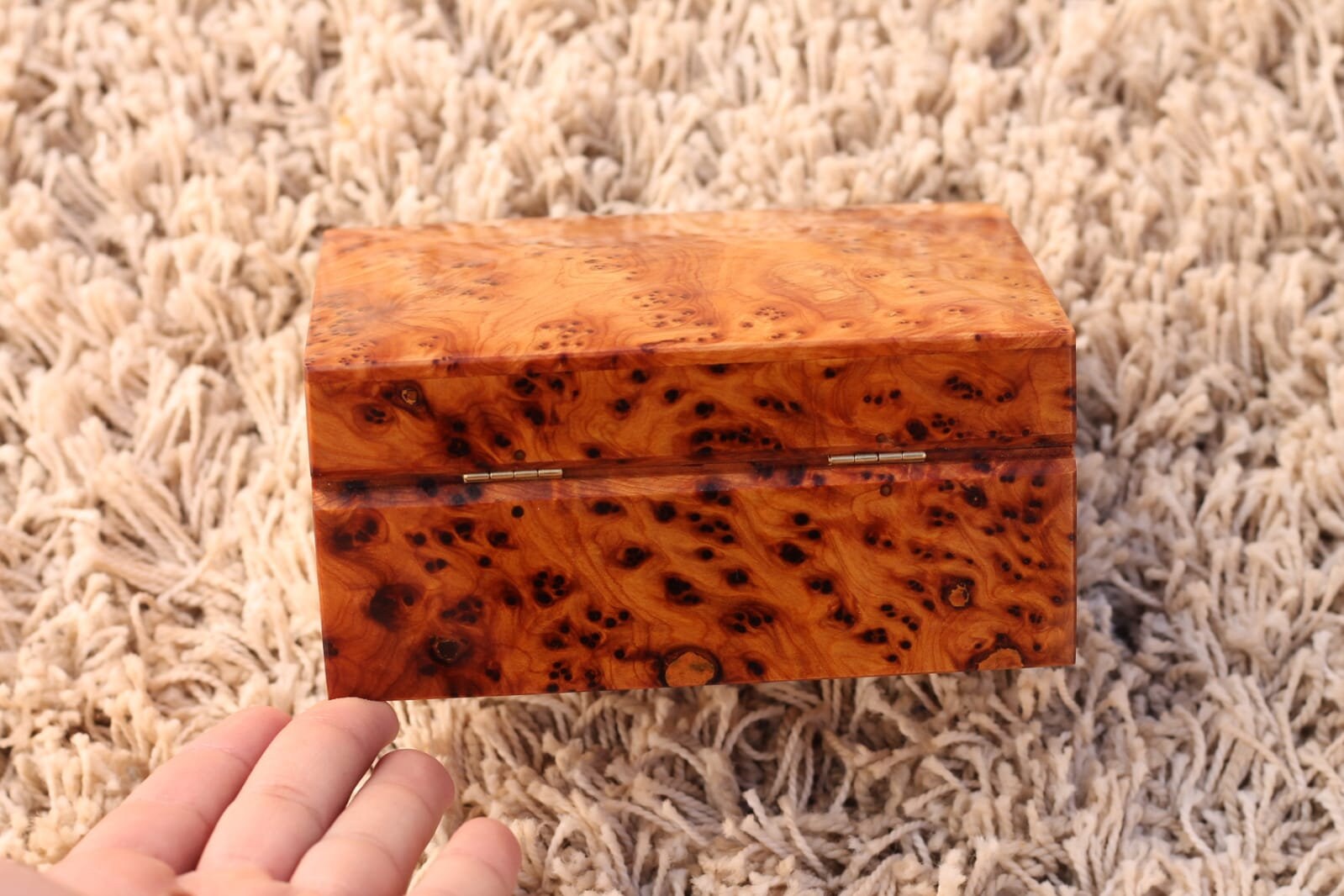 15"x10" High Quality Burl Jewellery Box , Moroccan Lockable Thuya Burl ...