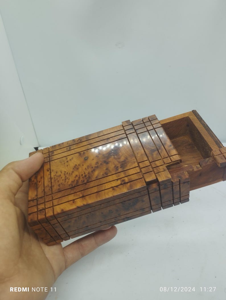 Magic Opening Box,secret Lock Box,a Small Handmade Wooden Mystery Box ...