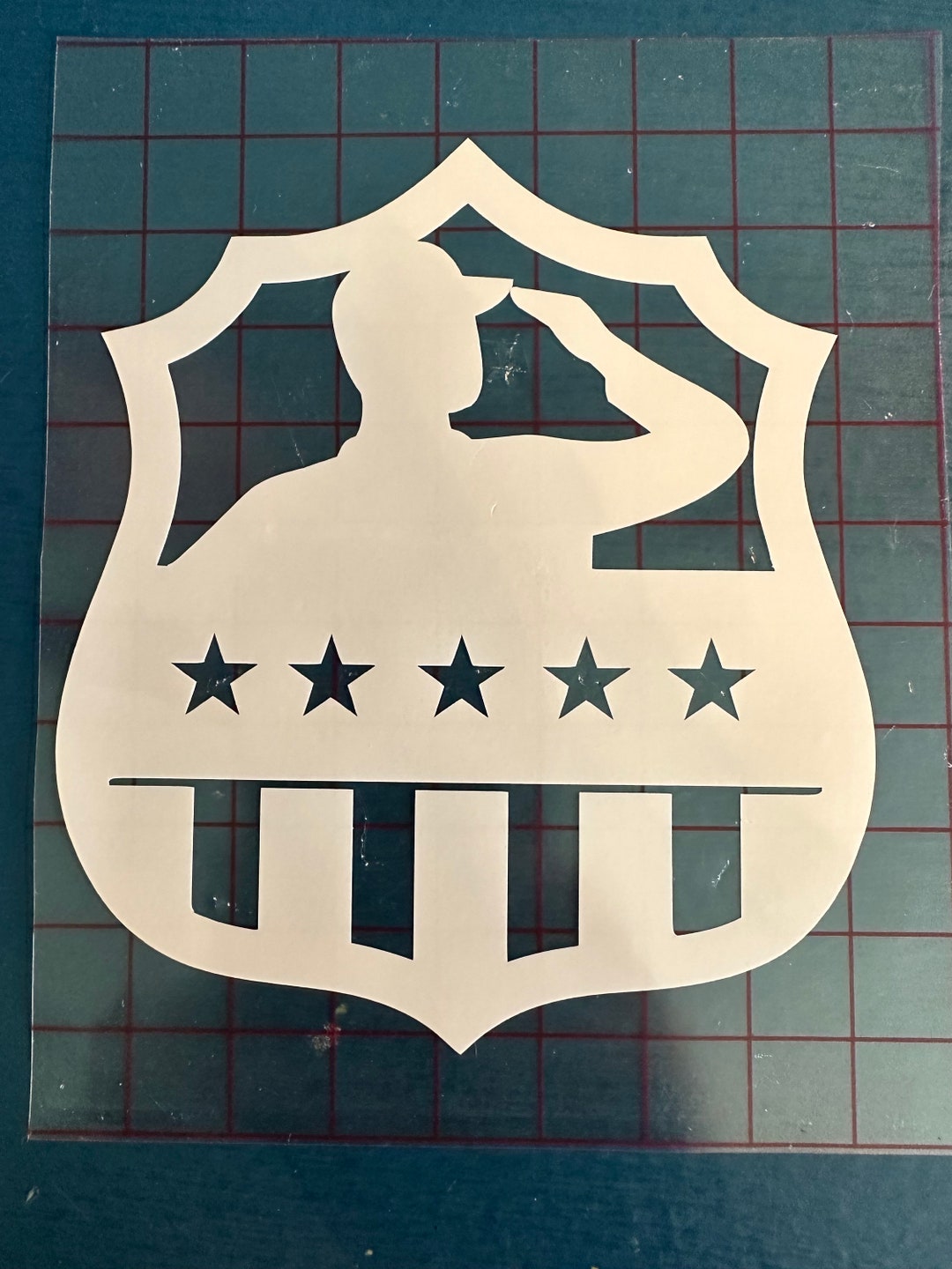Military Salute Vinyl Decal - Etsy