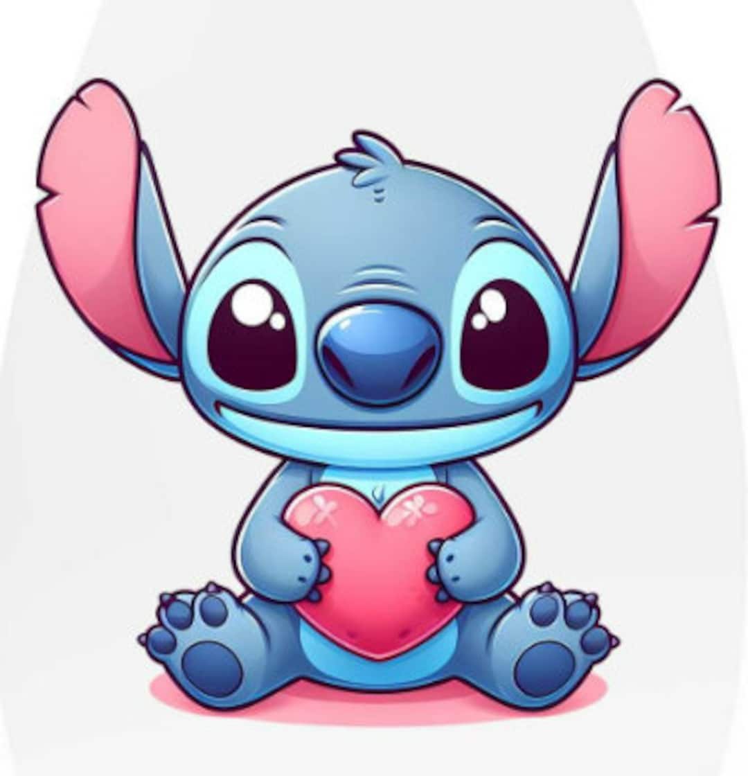 Stitch Heart Sitting Vinyl Decal - Etsy