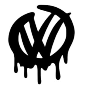 VW Paint Drip Logo Vinyl Decal, Car Sticker - Etsy UK