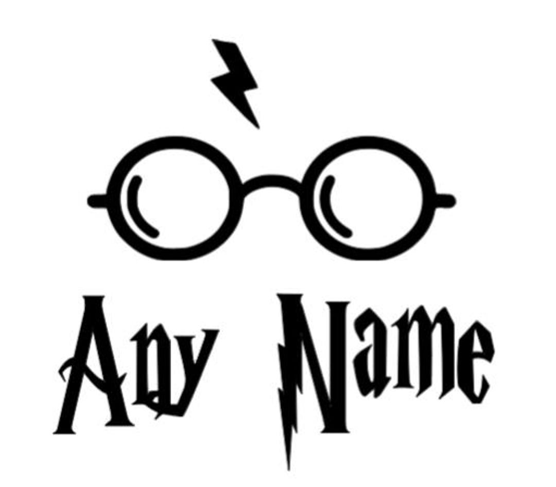 Harry Potter Inspired Glasses and Lightning Strike With Personalised ...