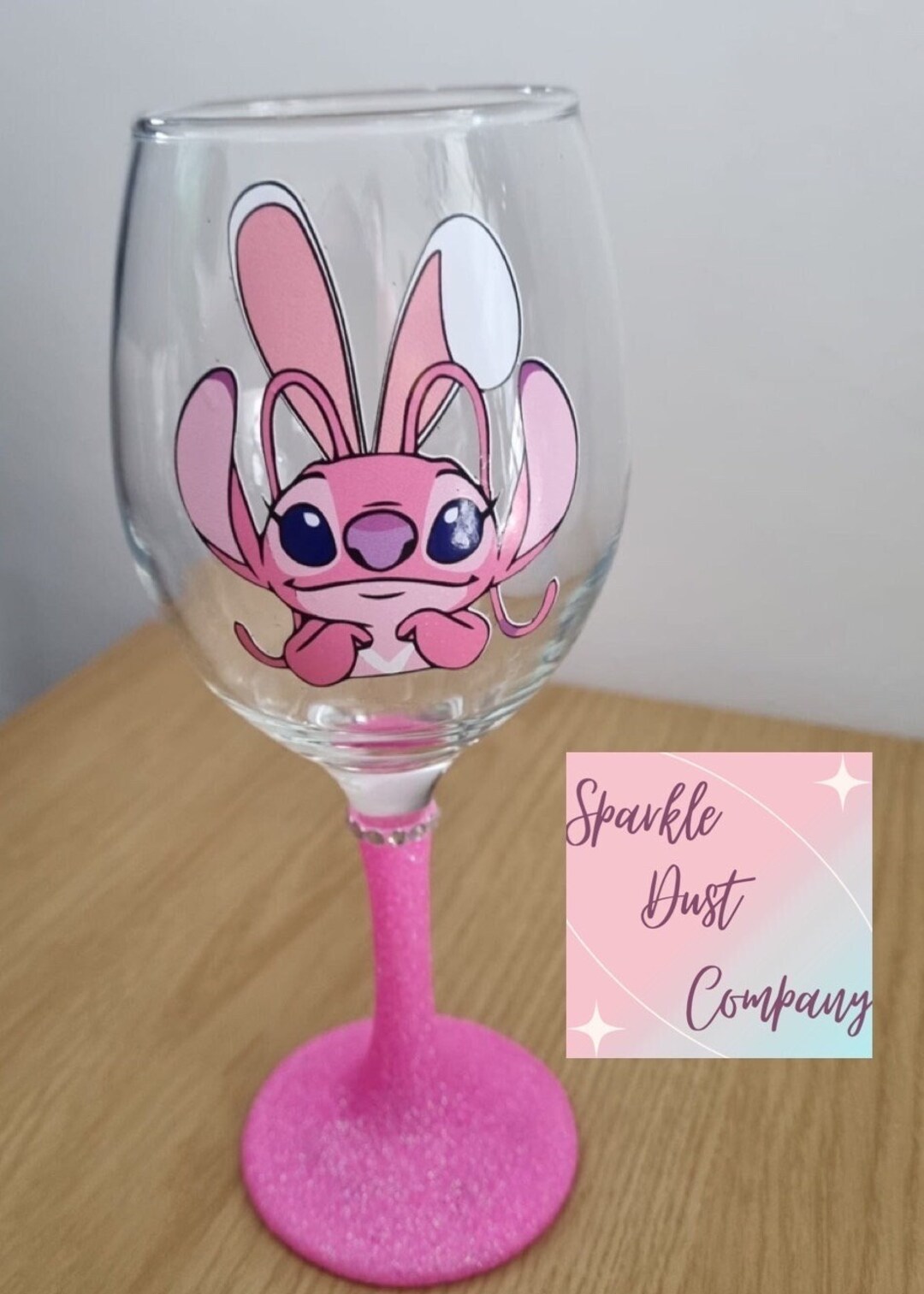 Angel Glitter Wine Glass from Lilo and Stitch Disney - Etsy