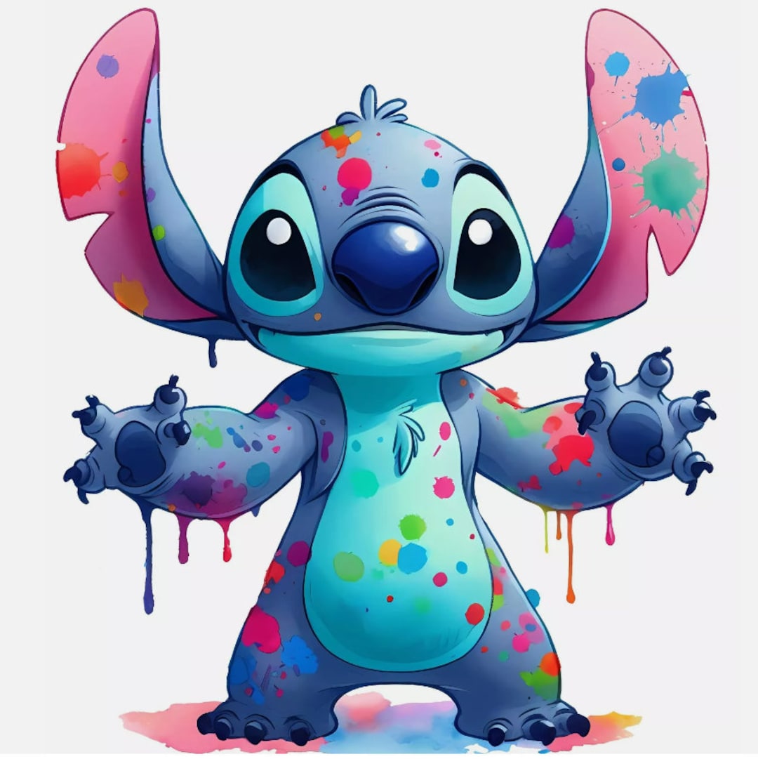 Stitch With Paint Splashes Vinyl Decal - Etsy