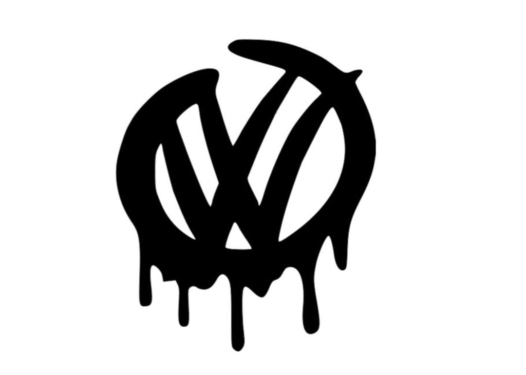 VW Paint Drip Logo Vinyl Decal, Car Sticker - Etsy UK
