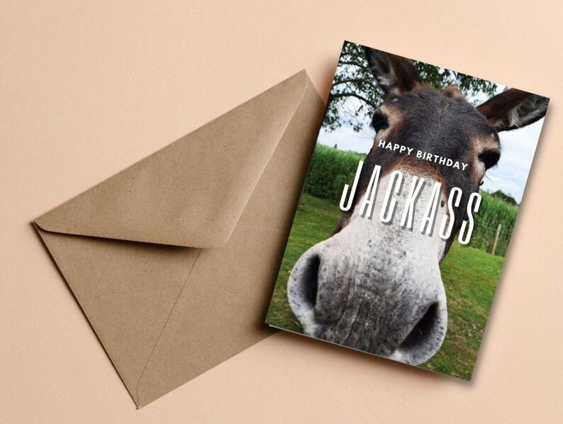 Printable Happy Birthday Jackass Card Digital Download, FREE Inside ...