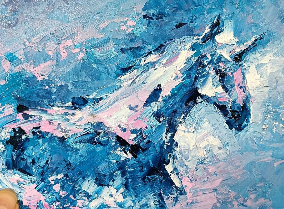 Original Unicorn Oil Painting Cardboard | Small Unique Whimsical Animal ...
