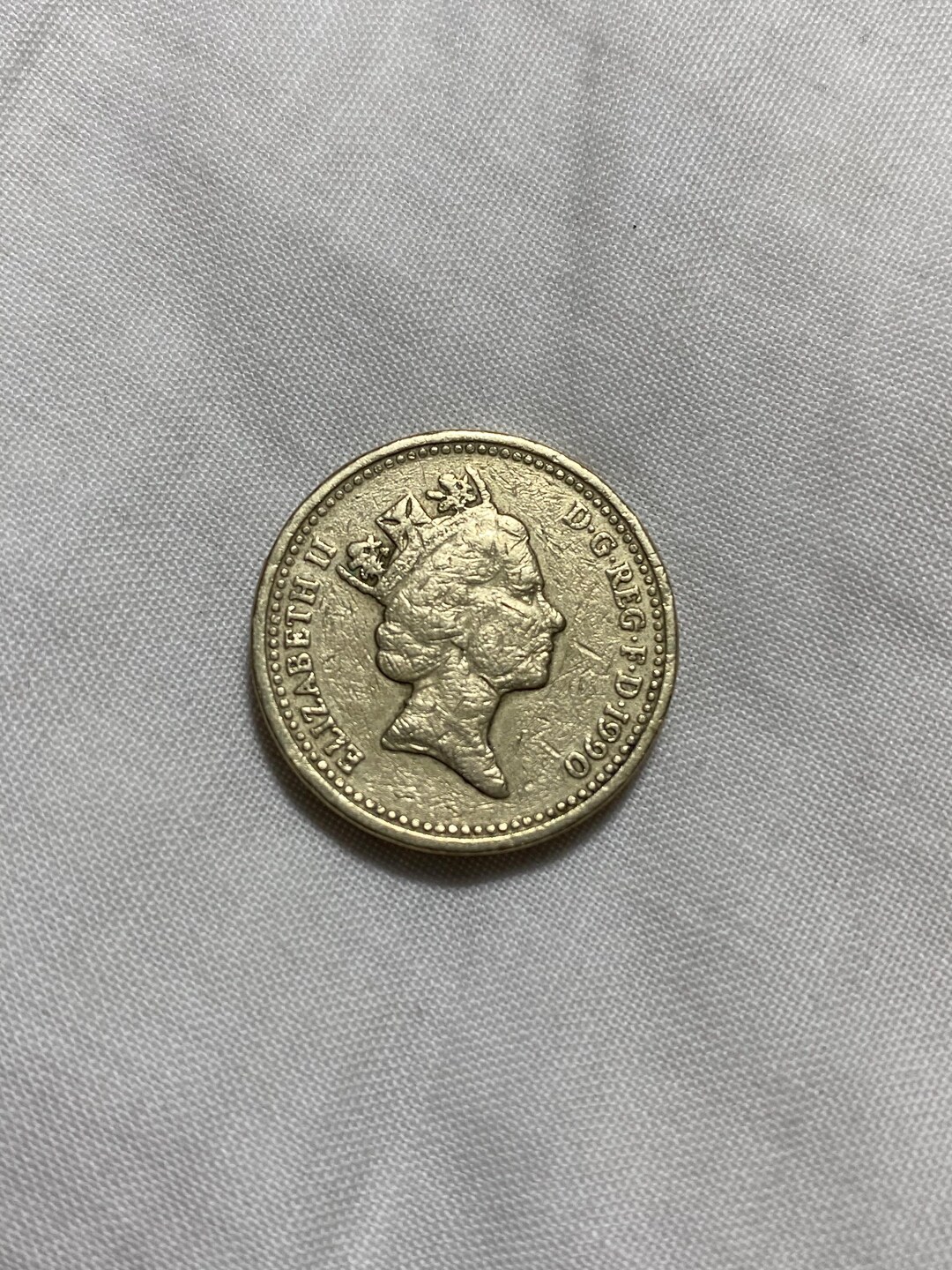 RARE One Pound 1990 Elizabeth , Collectible Coin, Upside Down Side ...