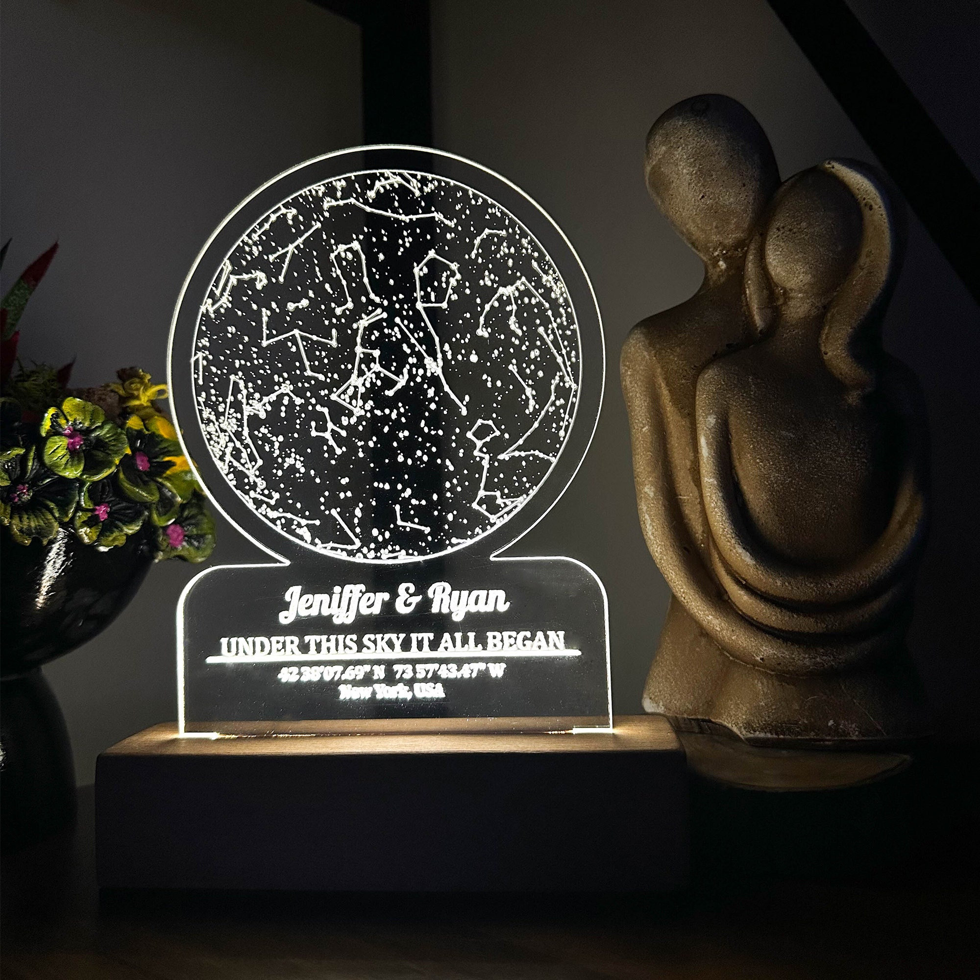 Custom Star Map Night Light, Constellation Map Light, Couple Gifts for ...