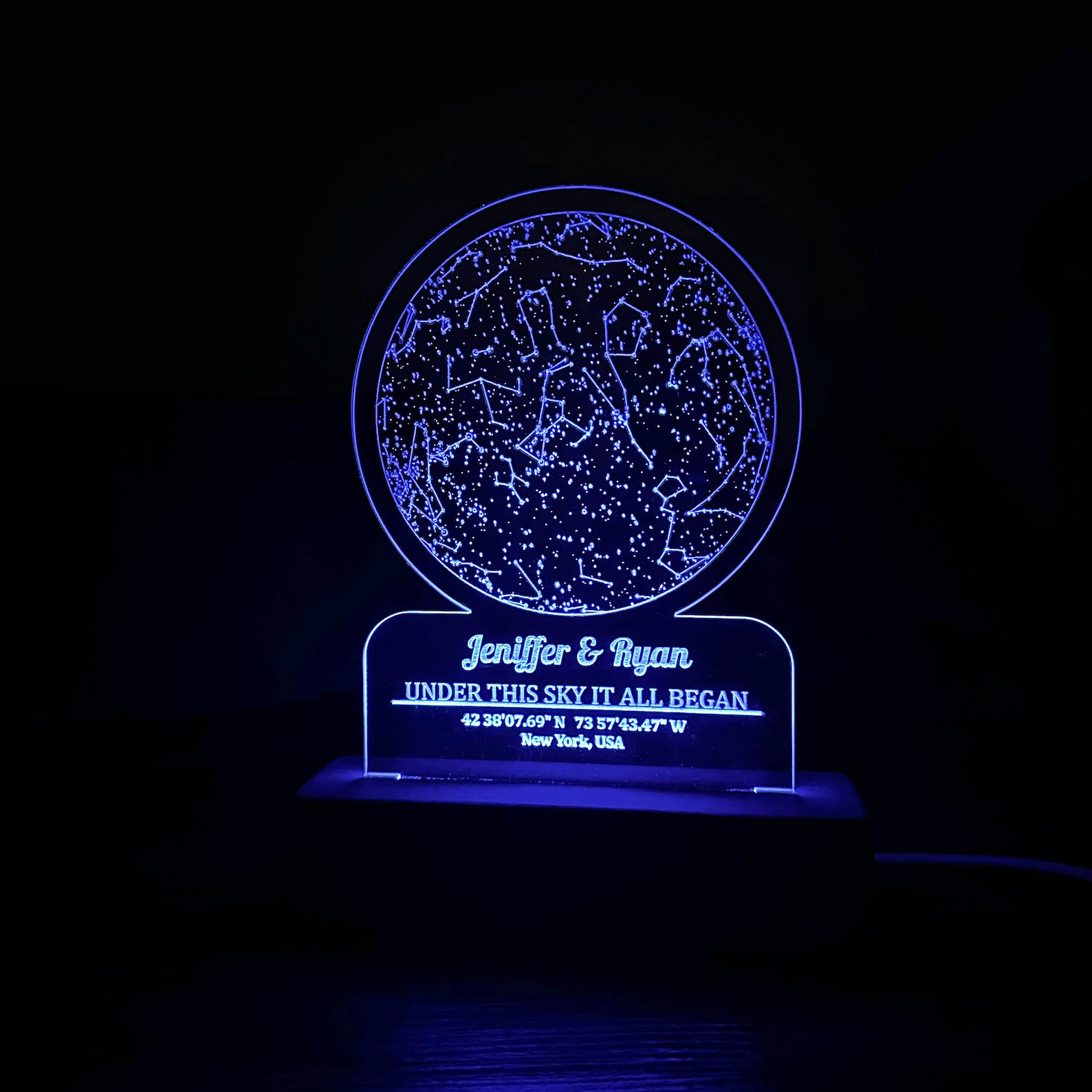 Custom Star Map Night Light Constellation Map Light Couple - Etsy